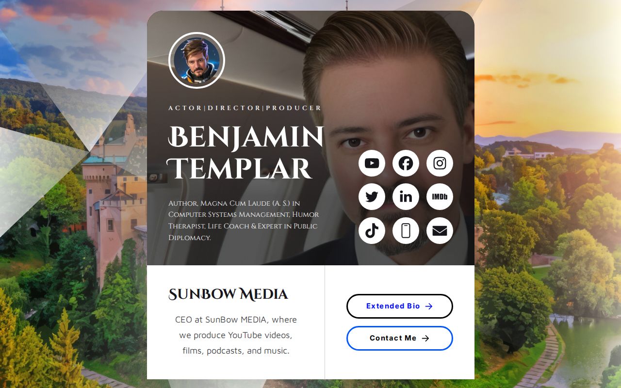Benjamin Templar | Actor, Director, Producer, Author
